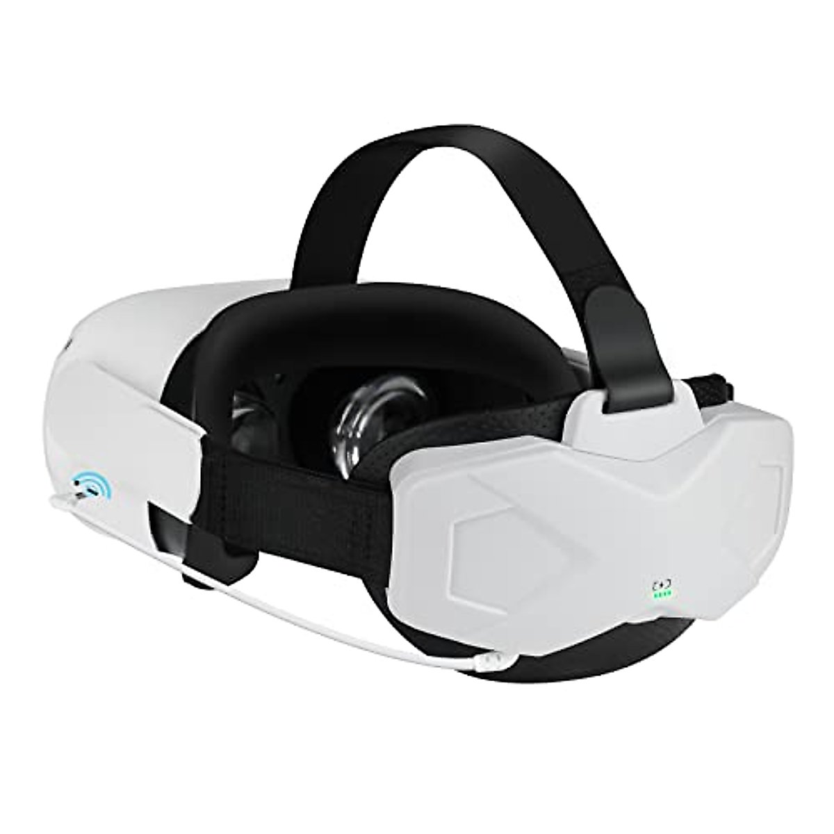 HiBloks Head Strap with Battery for Meta/Oculus Quest 2，5000mAh Power Bank with Elite Strap for Extend 3hrs Playtime, High Speed Charging VR Power, Adjustable Head Strap for Enhanced Support
