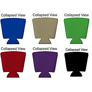 Blank Neoprene Party Cup Coolies (Variety Color 6 Pack)