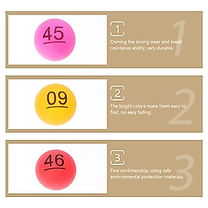 Numbered Balls 1- Numbered Bingo Ball Balls Raffle Balls 100 Game: