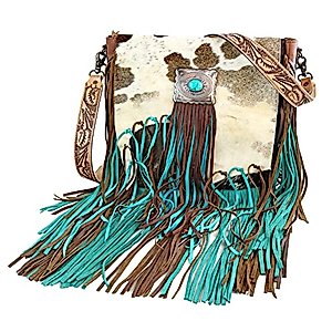 American Darling Cowhide And Fringe Crossbody ADBG830