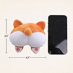 ROZKITCH Pet Dog Toys Corgi Cute Butt Shaped Plush Toy Squeaky Dog Toy, Stuffed Plush Puppy Dog Chew Toy for Small Medium Dogs