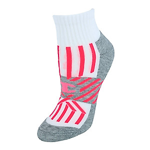 Champion womens Double Dry 6-pair Pack Performance Ankle Socks, White/Blue Stripes, Shoe Size 5-9 US