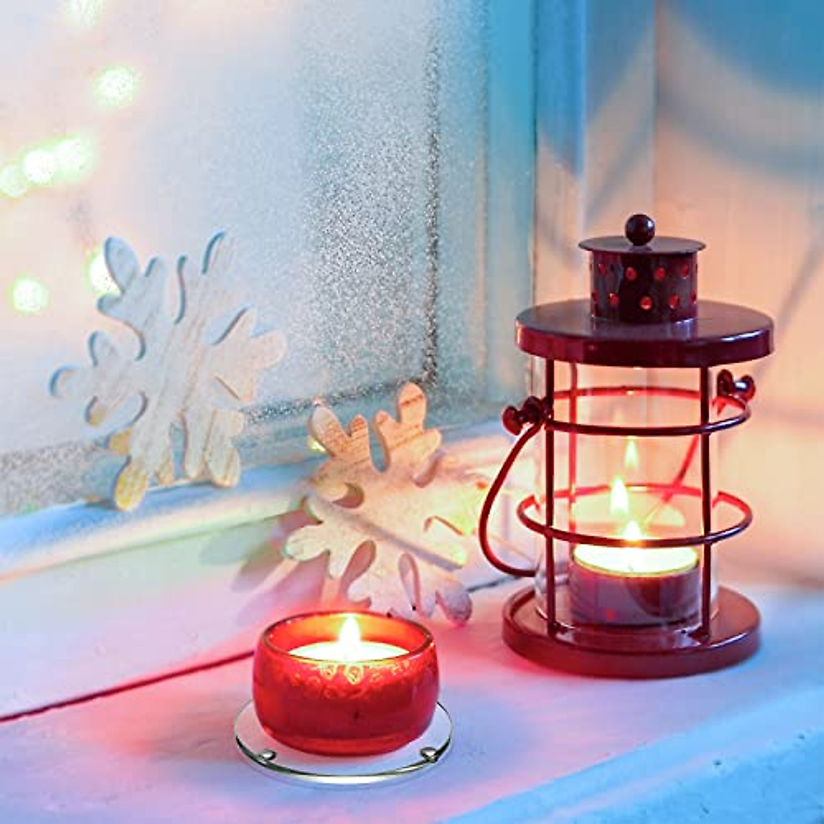 YOUEON Set of 6 Round Glass Drink Coasters, 3.5 Inch Crystal Coasters Decorative Glass Plates Clear Glass Coasters for Mugs, Cups, Dining Tables, Office, Kitchen, Home Decor and Parties