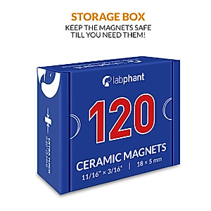 Ceramic Magnets, Round Disk Magnets Craft Magnets, Perfect for DIY, Art Projects or for whiteboards & Fridge Organization (0.7")