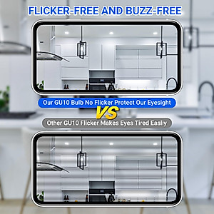 LISTOCASA GU10 LED Bulbs Dimmable, Light Bulb 6500K Daylight White, 630LM LED Spotlight Bulb 7W(50W Halogen Equivalent) Track Lighting Bulb for Kitchen, Range Hood, Bedroom, 6500K, 6-Pack