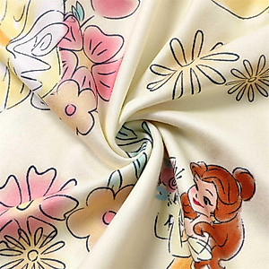 Disney Princess Dresses for Baby Girls Floral Ruffled Long-Sleeve Playwear Dress, Yellow, 6-9 Months