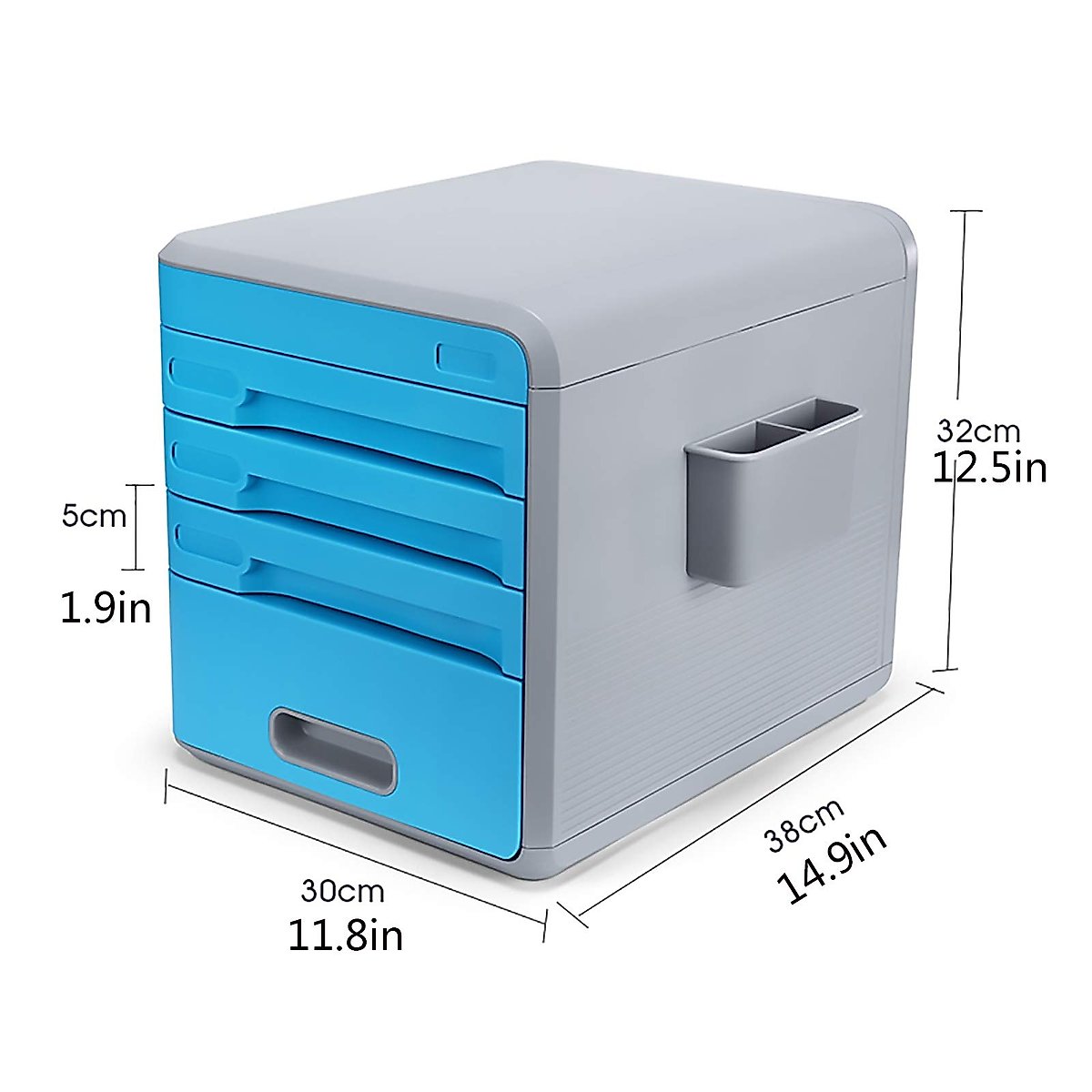 Flat File Cabinet, Drawer Organizer 4-Layers Lockable Environmentally Friendly Plastic-Yellow/Orange, with Digital Code Lock (Color : Yellow)