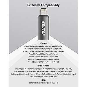 [Apple MFi Certified] USB C to Lightning Adapter Support 27W PD Fast Charging Compatible with iPhone iPad iPod (2 Pack)