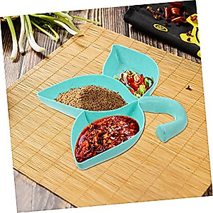 COLLBATH Condiment Cups 6pcs Dipping Dish Leaf Saucer Soy Sauce Dish Sauce Plate Seasoning Bowl Mini Condiment Bowls Leaf Dipping Bowl