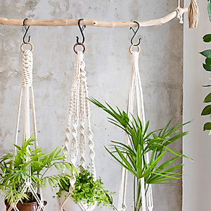 Zienlay 20 Pack S Hooks for Hanging, 3.5 Inch S Hooks Heavy Duty for Hanging Clothes Plants Black S Shaped Hooks with Safety Buckle Kitchen Pot Rack Closet Hooks for Kitchen Utensil, Pots, Pans