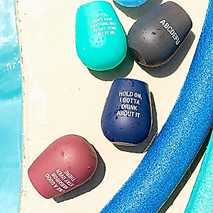 About Face Designs Hilarious Say What Collection - Silicone Wine Cup, 12.5-Ounce, Neighbor