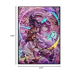 120PCS Holographic Flashing (General Thunder) Top Loading Trading Card Sleeves Deck Protector for TCG Standard Size Cards 67x92mm