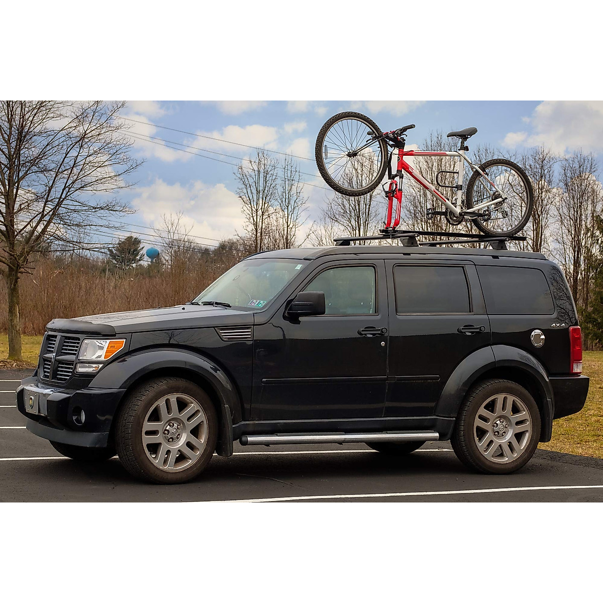 Universal Bike Wheel Attachment Rack To Transport Bicycle Tire Up To 26 Inches On Frame While Mounted On Fork Mount Car Roof Rack. Save Storage Space In Trunk Or Back Seat, Avoid Damaged Cycling Tires