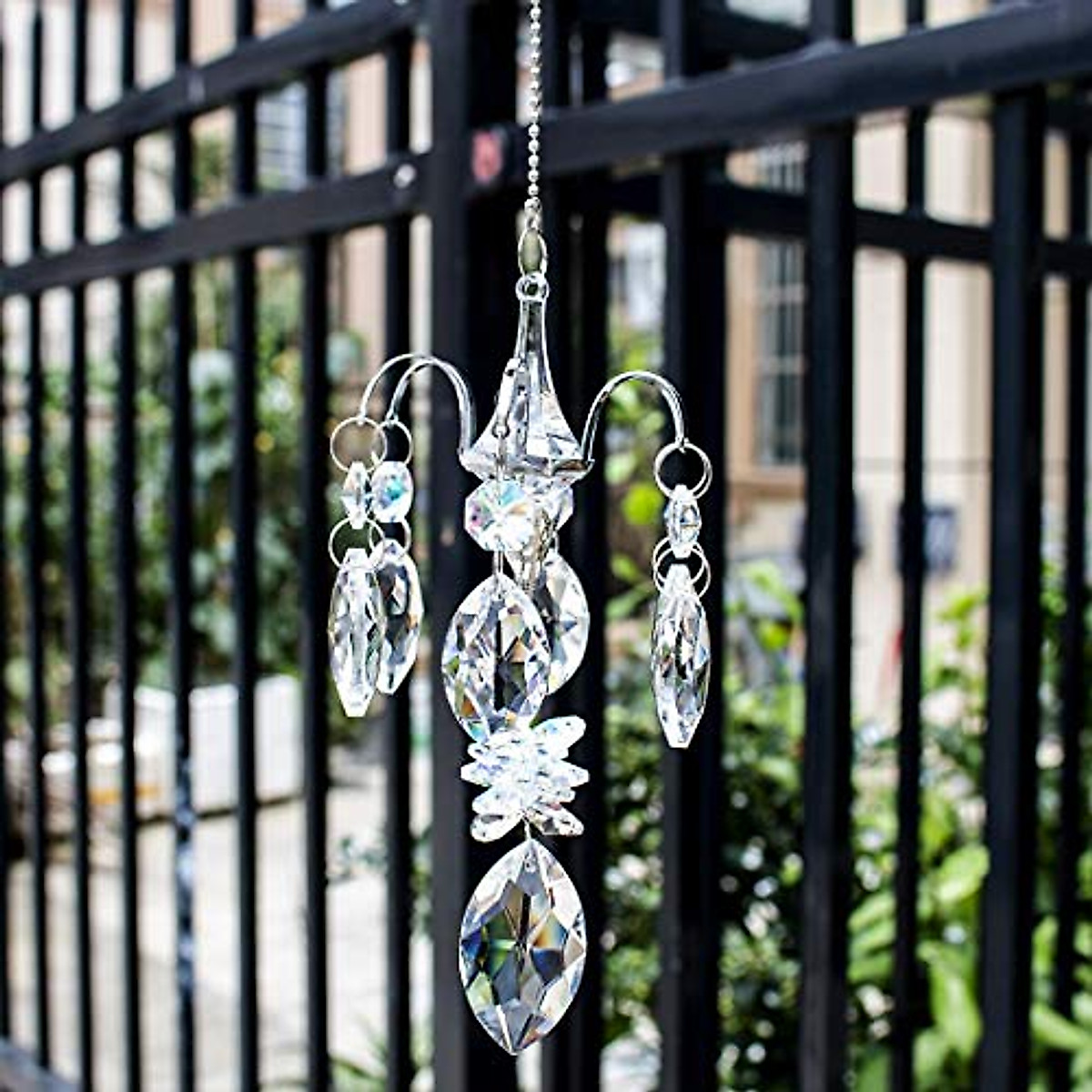 H&D HYALINE & DORA Crystals Horse Eye Prisms Suncatcher Hanging Ornament Rainbow Maker Hanger for Home,Garden Decoration