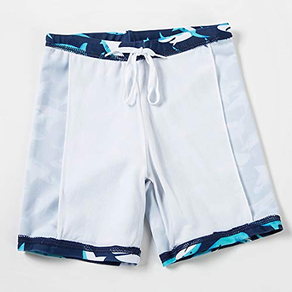 Baby Toddler Boys Two Pieces Swimsuit Set Long Sleeve Shark Bathing Suit Rash Guards Swimwear with Hat UPF 50+ (Navy Shark, 9 Months, 9_months)