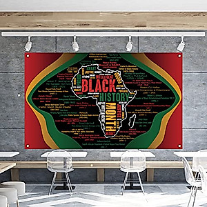 Black History Month Backdrop for Photography Black History Month Banner Pan African American Black History Month Decorations and Supplies for Party