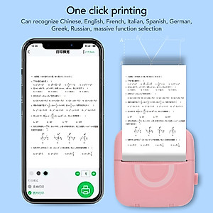 Mini Thermal Printer, Portable Handheld Sticker Printer, 200 DPI, USB Charging, Small Intelligent Error Printer,