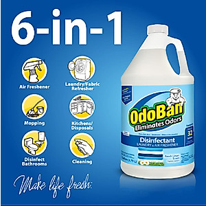 OdoBan Disinfectant Concentrate and Odor Eliminator, 1 Gallon, Fresh Linen Scent