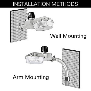 Konlite 45W LED Dusk to Dawn Light- 5800LM - 5000K - 175W MH Equal - UL - Prefect Security Area Light for Barns, Yards, Roadways, Loading Docks and More