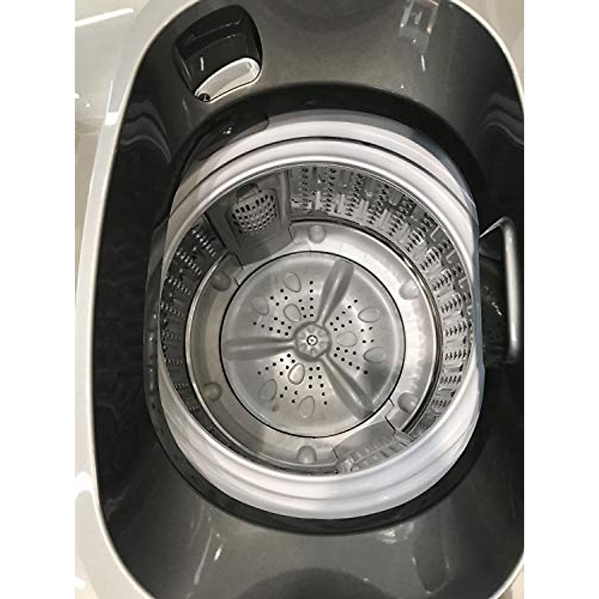 Farberware Professional FCW10BSCWHA 1.0 Cu. Ft. Portable Clothes Washer with 7-lb Load Capacity, Silver & Chrome