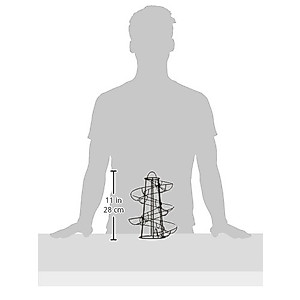 Southern Homewares Egg Skelter Deluxe Modern Spiraling Dispenser Rack Black