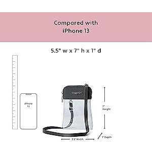 Baggallini Womens Clear Bryant Crossbody, Midnight Blossom, One Size US