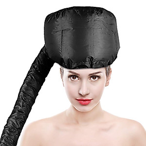 Hair Drying Cap, Portable Hair Drying Cap Hat Hair Blow Dryer Bonnet Attachment Black