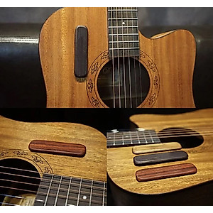 TUOREN 4pcs Finger Sand Shakers Rhythm Beater Board Hand Percussion Instrument Set Playing Accompaniment on Guitar Ukulele Cajon Drum Accessory