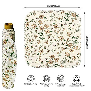 Pinowu Reusable Paper Towels Cotton Cloths (12pcs), Absorbent Kitchen Dishcloths (10x10 inch) Washable Paperless Towels Zero Waste Alternative Napkins for Kitchen Household Cleaning