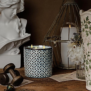 Nostalgic Ceramic Jar Candles, Long-Lasting Scented Candles, 3 Cotton Wicks, Perfect for Bedroom, Kitchen, Bath, Apple Cinnamon & Clove