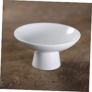 EXQUIMEUBLE ceramic stemware glass containers for food bread container dresser decor porcelain fruit basket ceramic snacks Dessert Candy Display Tower Afternoon Tea Plate Cake Trays white Oval