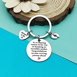 Mom to Be Gift New Mom Keychain Pregnancy Announcement Gift Baby Announcement Jewelry Gifts First Time Mom Gift New Mom Keyring Mother to be Gift Baby Shower Mother Day Gift To An Amazing Woman