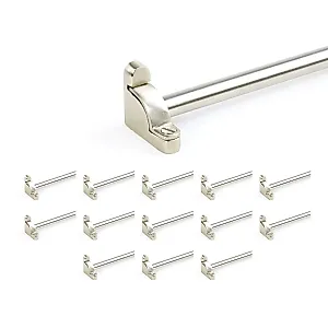 Renovators Supply - Stair Rods for Carpet Runners - Brushed Satin Nickel Over Brass Stair Runner Rods - Holder Bracket Hardware Included to Secure Carpet Runners - 39 5/8 Inches, Pack of 13