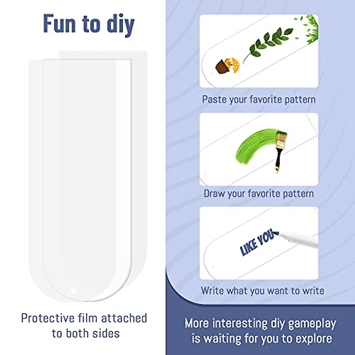 15Pcs Acrylic Bookmark Blanks with Colorful Tassels and 5m Jute Twine, 3 Shapes Clear Acrylic Bookmarks Set, DIY Rectangle Book Markers for Book Lovers Women Men (5 Colors)