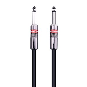 Monster Prolink Classic Speaker Cable - 6FT Straight to Straight Instrument Cable - Straight 1/4-Inch Plugs - Guitar Cord w/Superior Signal Transfer, Noise Reduction, Duraflex Outer Jacket