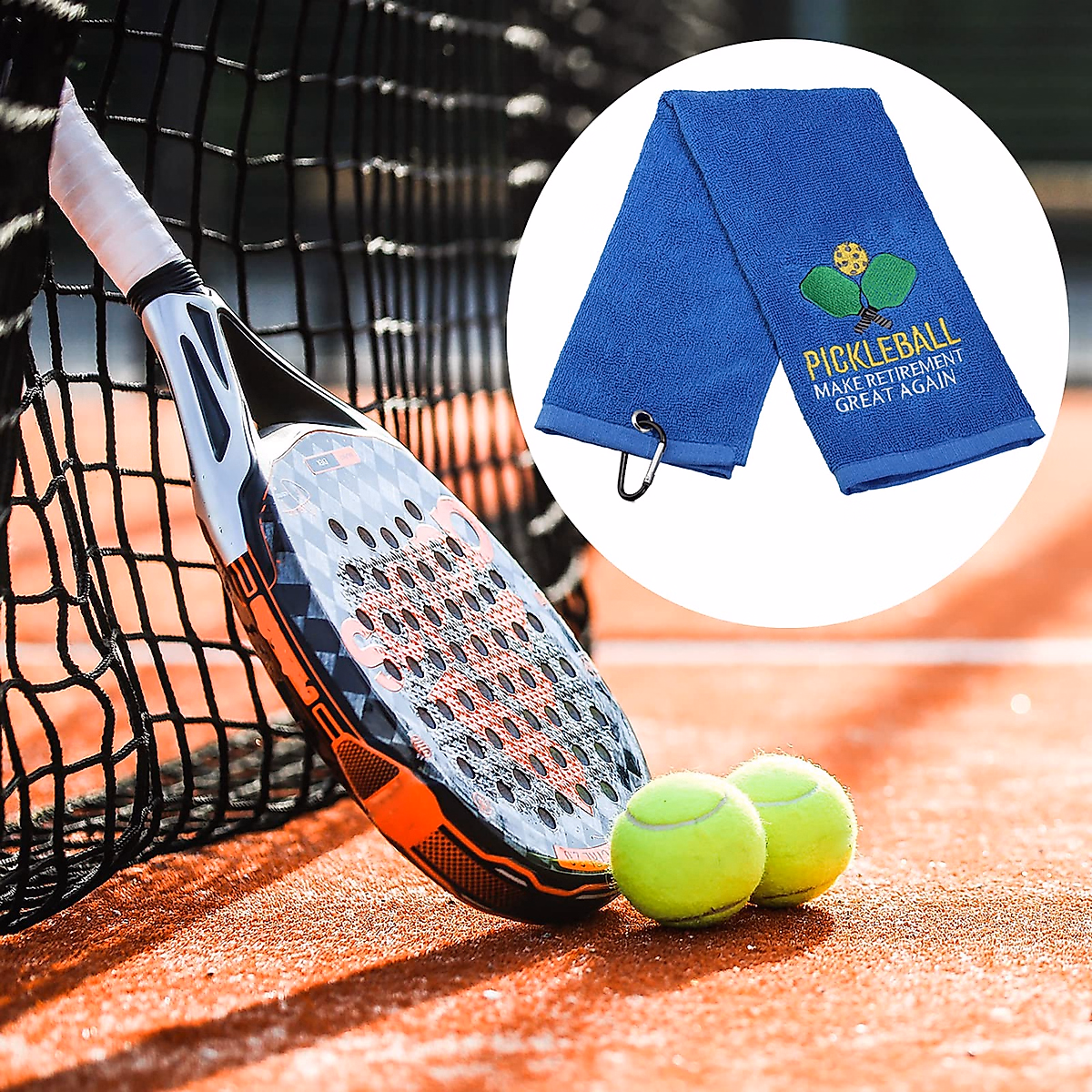 LEVLO Pickleball Sports Lovers Gift Pickleball Make Retirement Great Again Towels for Pickleball Lovers Gifts (PICKLEBALL MAKE RETIREMENT GREAT AGAIN)