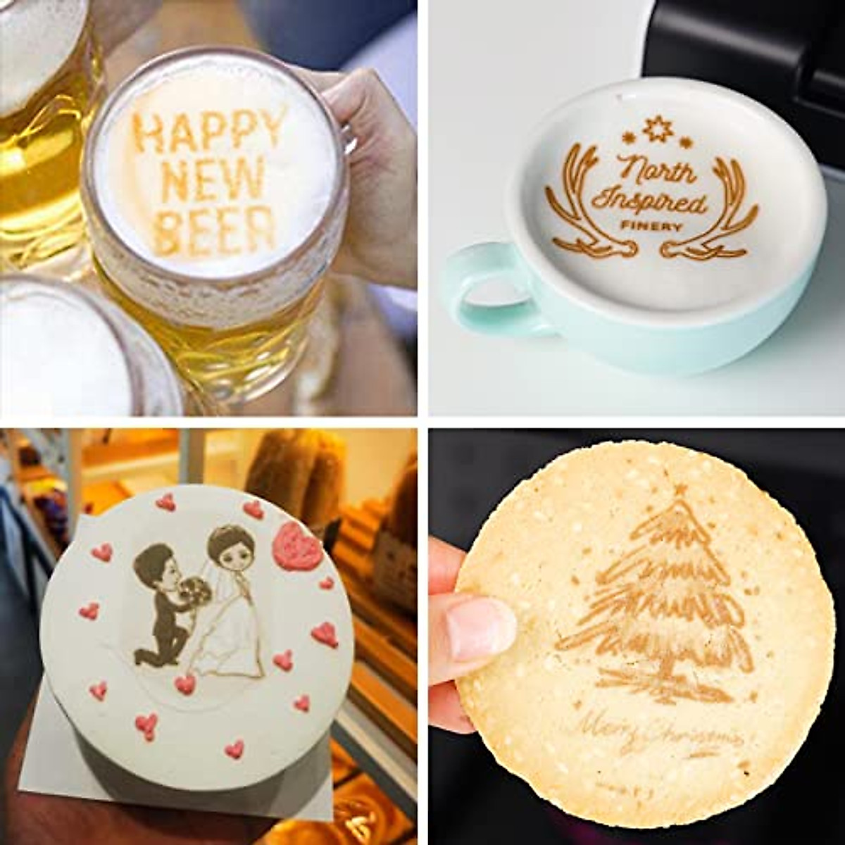 Mcilpoog 3d Latte Art Coffee Printer Machine Digital Inkjet WIFI Photo Selfie Printing Machine Cake Desserts DIY Decoration Maker