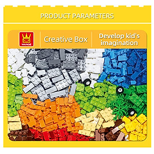 Wange Classic Brick Box 625Pieces Building Block Kit for Creative Play A Great Holiday Present Idea for Christmas Educational Toy for Child