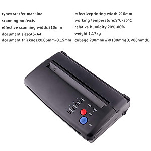 Tattoo Transfer Stencil Printer Machine with 10 Thermal Tattoo Kit Copier Printer Tattoo Transfer Stencil Paper Tattoo Stencil Printer Machine for Tattoos Supply