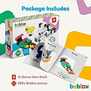 BEBLOX Building Blocks | Building Toys for Kids Ages 4-8 250-piece Set - Learning & Educational Fun Stem Toys - Birthday Gifts for Boys & Girls Age 4 5 6 7 8 9 10 11 & 12 Year Old Toys