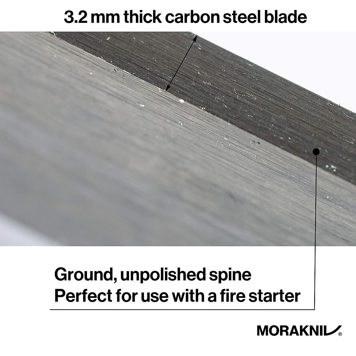 Morakniv Garberg Carbon Steel Full-Tang Fixed-Blade Survival Knife With Poly Sheath, Black, 4.3 Inch