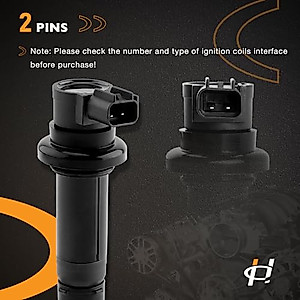 Ignition Coil Pack 4pcs Compatible with Yamaha 2003-2007 YZF R6| 2002-2006 YZF R1| 2006-2014 FZ1 & More Replaces# F6T558, 5VY-82310-00-00