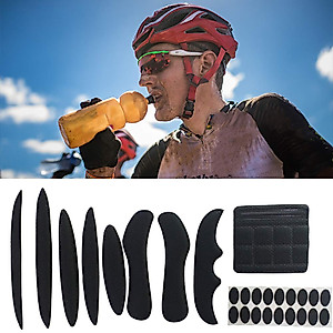 2 Set Helmet Padding Kit Bike Helmet Pad Universal Foam Pads for Bike Motorcycle Cycling Helmet, black, QXDAITI-12