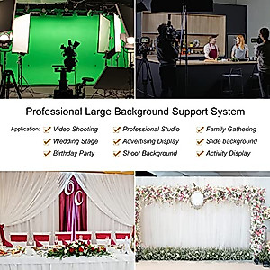 LINCO Backdrop Stand for Parties 9×20 ft Heavy Duty Photography Video Studio Background Kit 4166 for Wedding Parties Photo Shooting