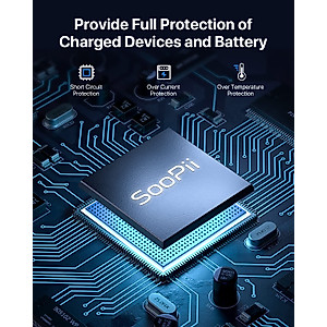 SOOPII 25W USB Charger, Charging Station with 4 USB Ports with 5ft Power Cord for Multiple Device, Wall Charger for iPhone 14, Galaxy, IPad,Tablets and Smartphones.…