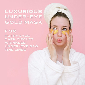 DELISOUL 20 Pack Collagen Crystal Lip Masks, Gold Under Eye Masks Set Natural Moisturizing Gel Anti-Aging Anti Chapped Hydrating Reducing Puffiness Dark Circles and Wrinkles Lip Eye Pads for Women Men