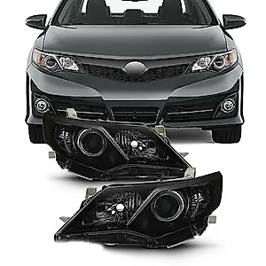 HH Building 2pcs Headlight Front Left Right Driver Passenger Side Smoked Lens Black Housing Projector Headlights Lamps 5_HD-JH-TCAM12-AM-BSM 8115006470 TO2502211