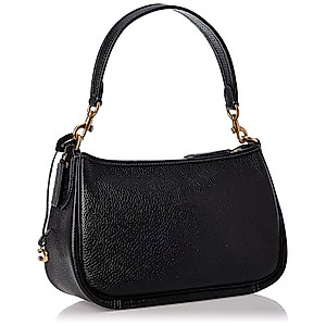 COACH Soft Pebble Leather Cary Crossbody, Black, One Size
