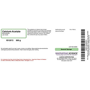 ALDON Innovating Science Laboratory-Grade Calcium Acetate Monohydrate, 500g - The Curated Chemical Collection