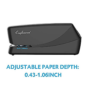Craftinova Electric Stapler,Automatic Stapler,Including 2000 Staples and 1 adapters,Electric Stapler Heavy Duty Can Store 210 Staples，AC or Battery Powered Stapler Heavy Duty, 25 Sheet Capacity.